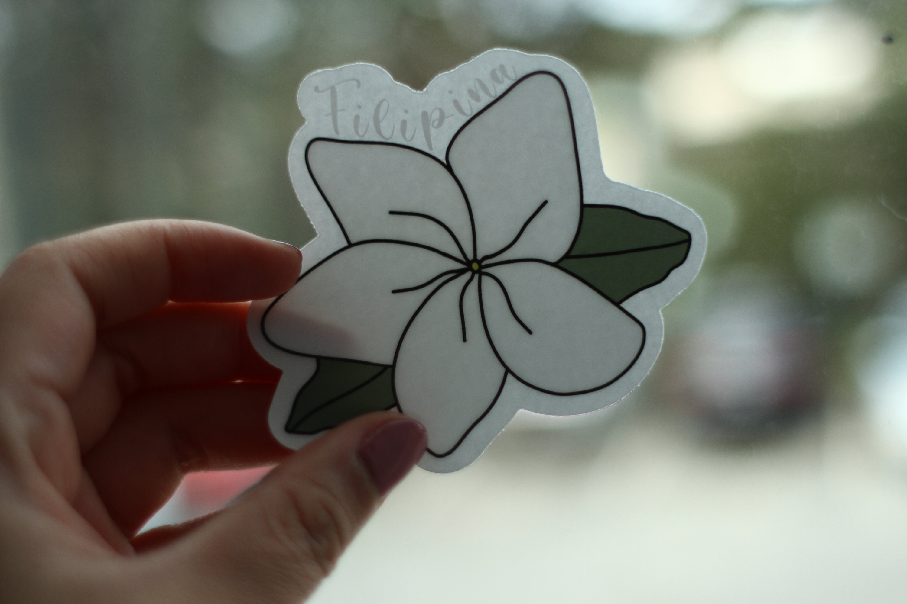 Filipina Sticker Clear Sticker Sampaguita Sticker Filipino - Etsy