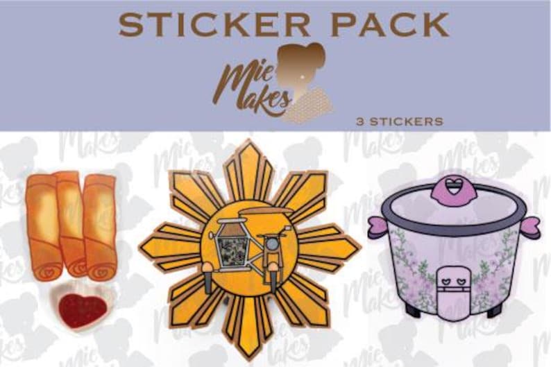 Filipino Food Sticker Pack, Filipino Stickers, Lumpia, Rice Cooker ...