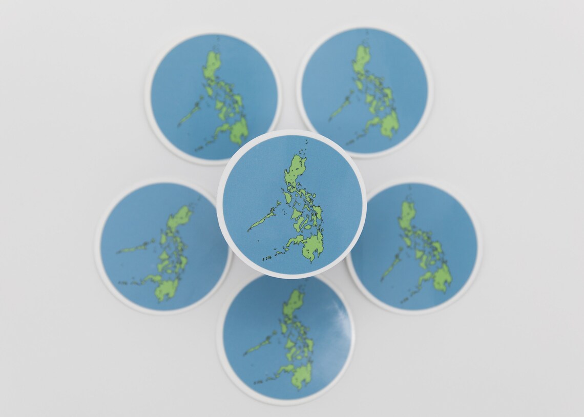 Philippines Map Sticker Philippines Sticker Philippines - Etsy