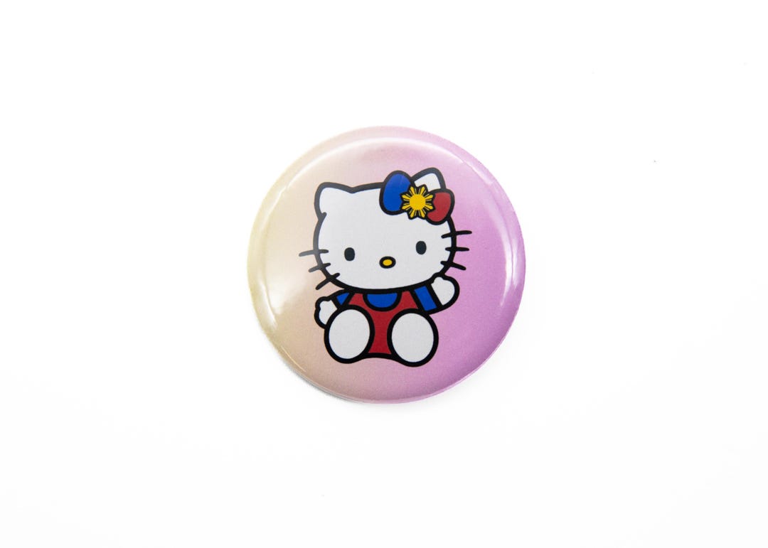 Hello Kitty Philippines Sun Button, Round Filipino Button, Button Pins ...