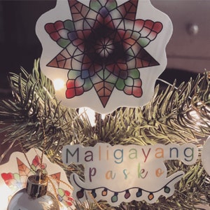 Filipino Parol Star Sticker, Philippines Star, Christmas Star, Filipino ...