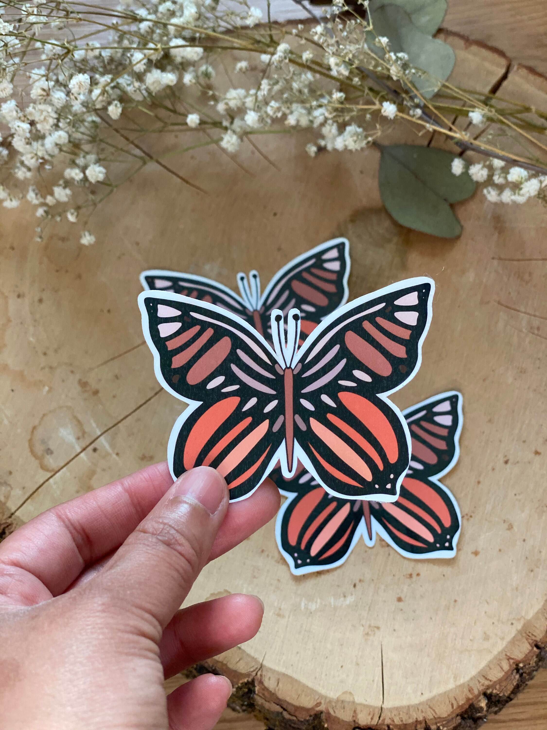 Brown Butterfly Sticker Trendy Sticker Sticker for Laptop | Etsy