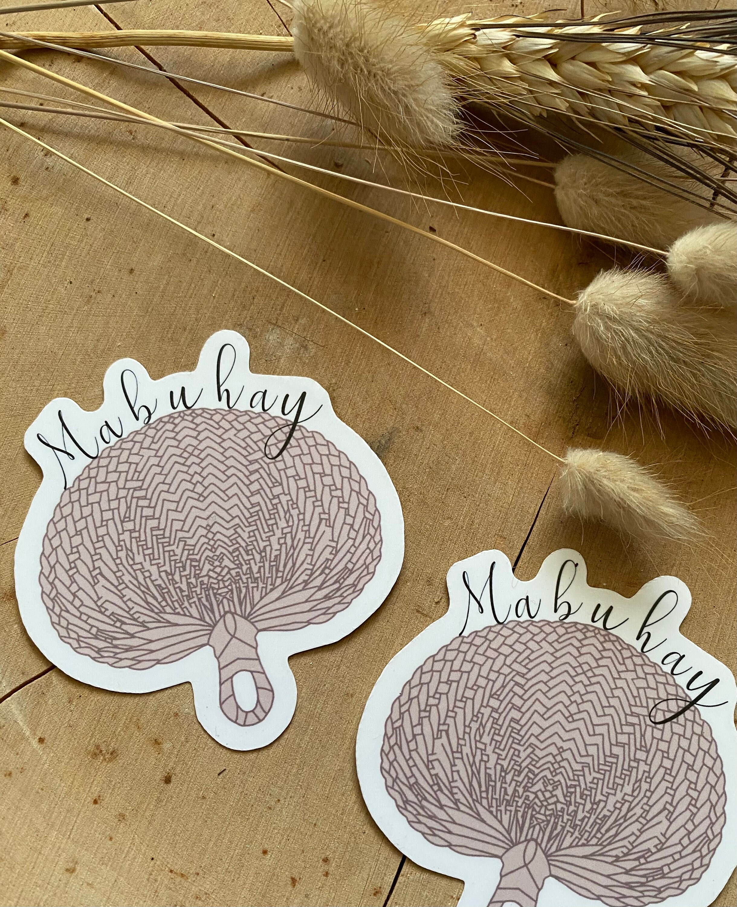 Mabuhay Filipina Raffia Fan Sticker Filipina Sticker | Etsy