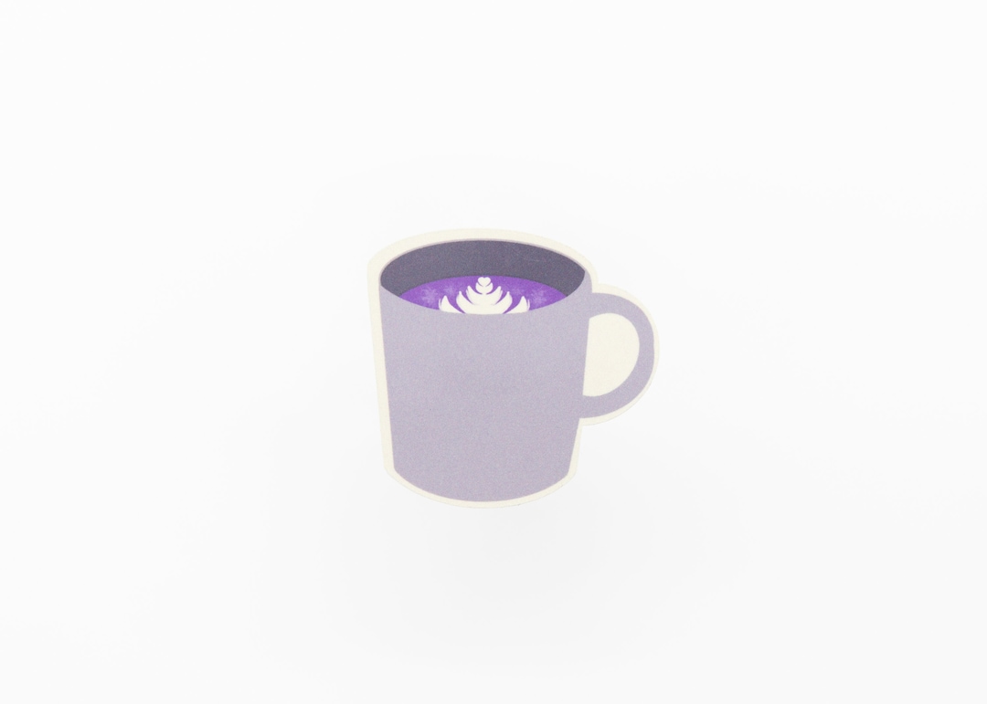 Ube Latte Sticker, Filipino, Pinoy, Ube, Philippines, Desserts, Sweets ...