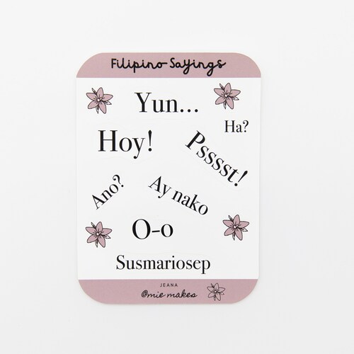 Filipino Sayings Sticker Sheet Filipino Philippines Funny - Etsy