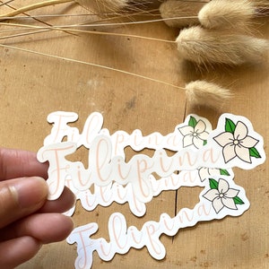 Filipina Sticker, Filipino Sticker, Filipina Sampaguita Flower Sticker ...