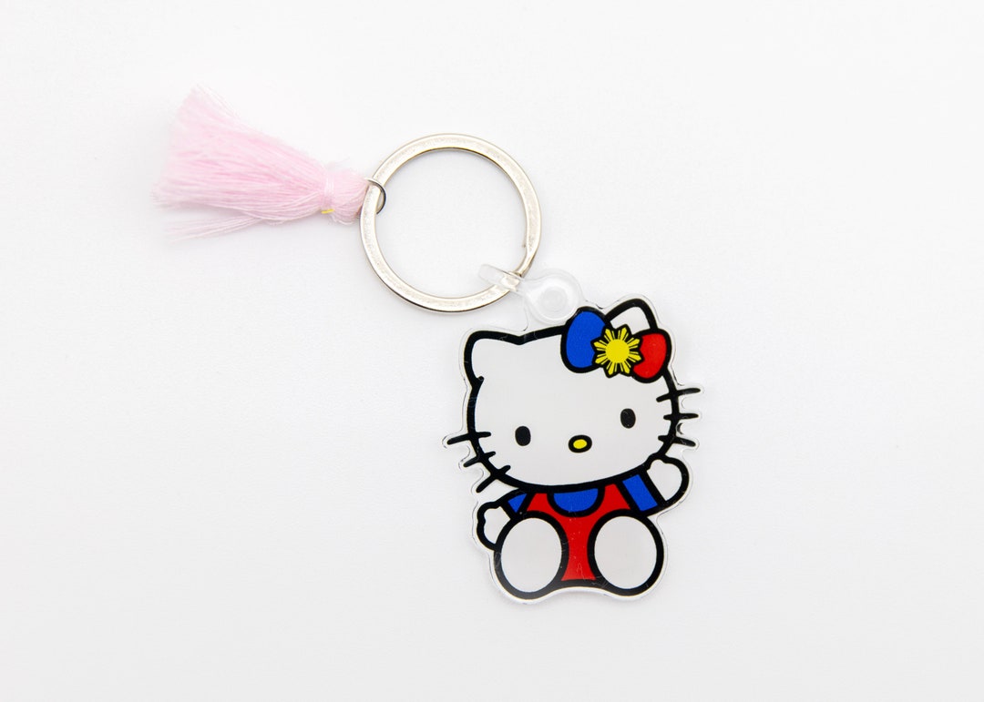 Hello Kitty Philippines Flag Keychain, Unique Keychain, Acrylic ...