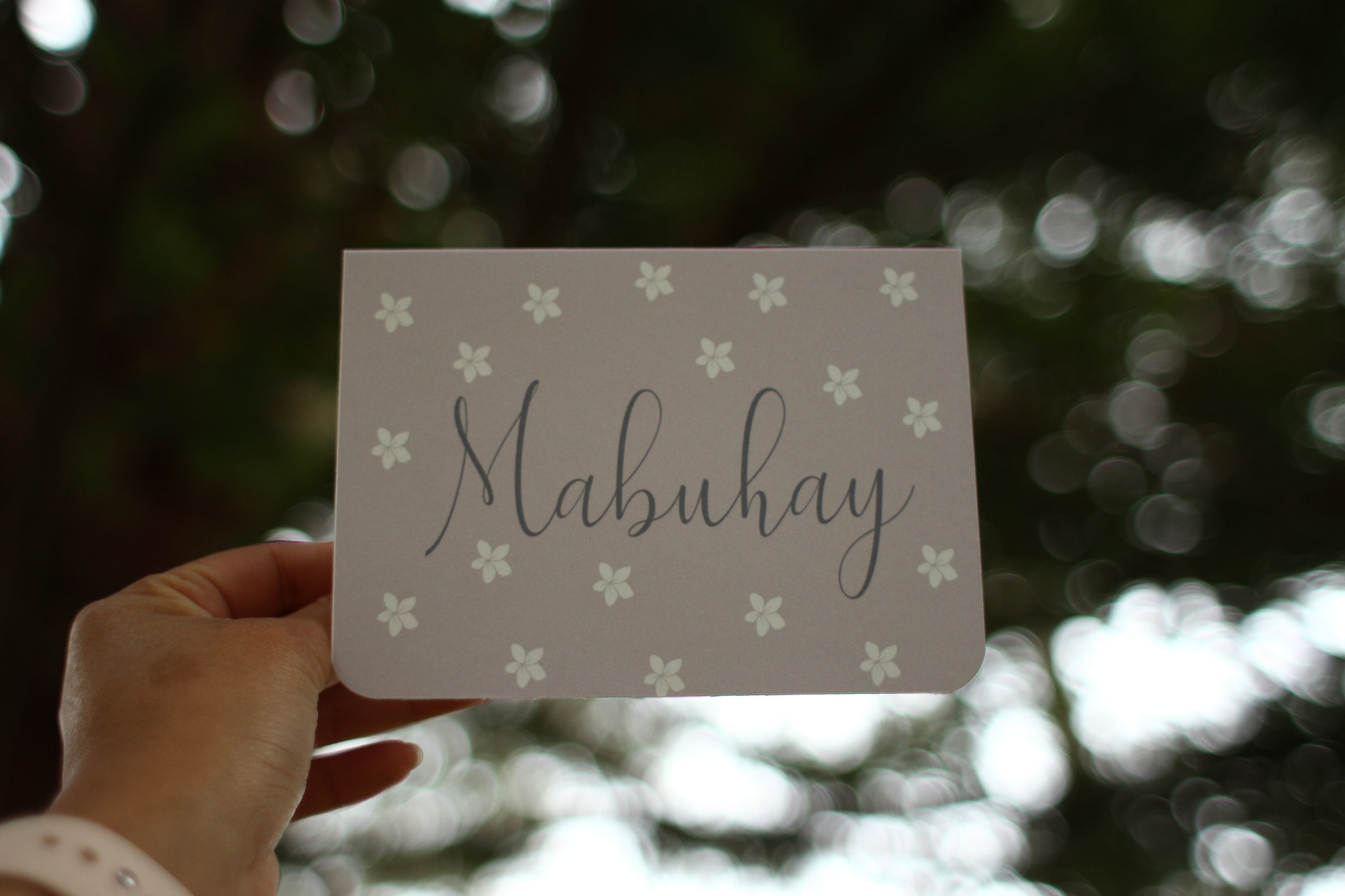 Filipino Greeting Card Salamat Greeting Card Mabuhay | Etsy