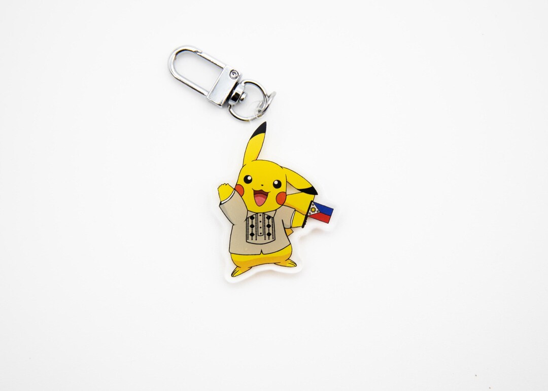Pikachu Barong 2 Sided Keychain, Filipino, Filipina, Philippines, Flag ...