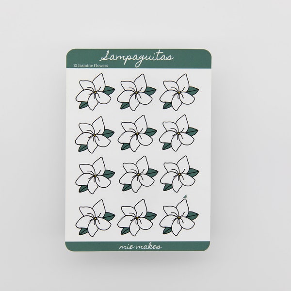Jasmine Flower Sticker - Etsy