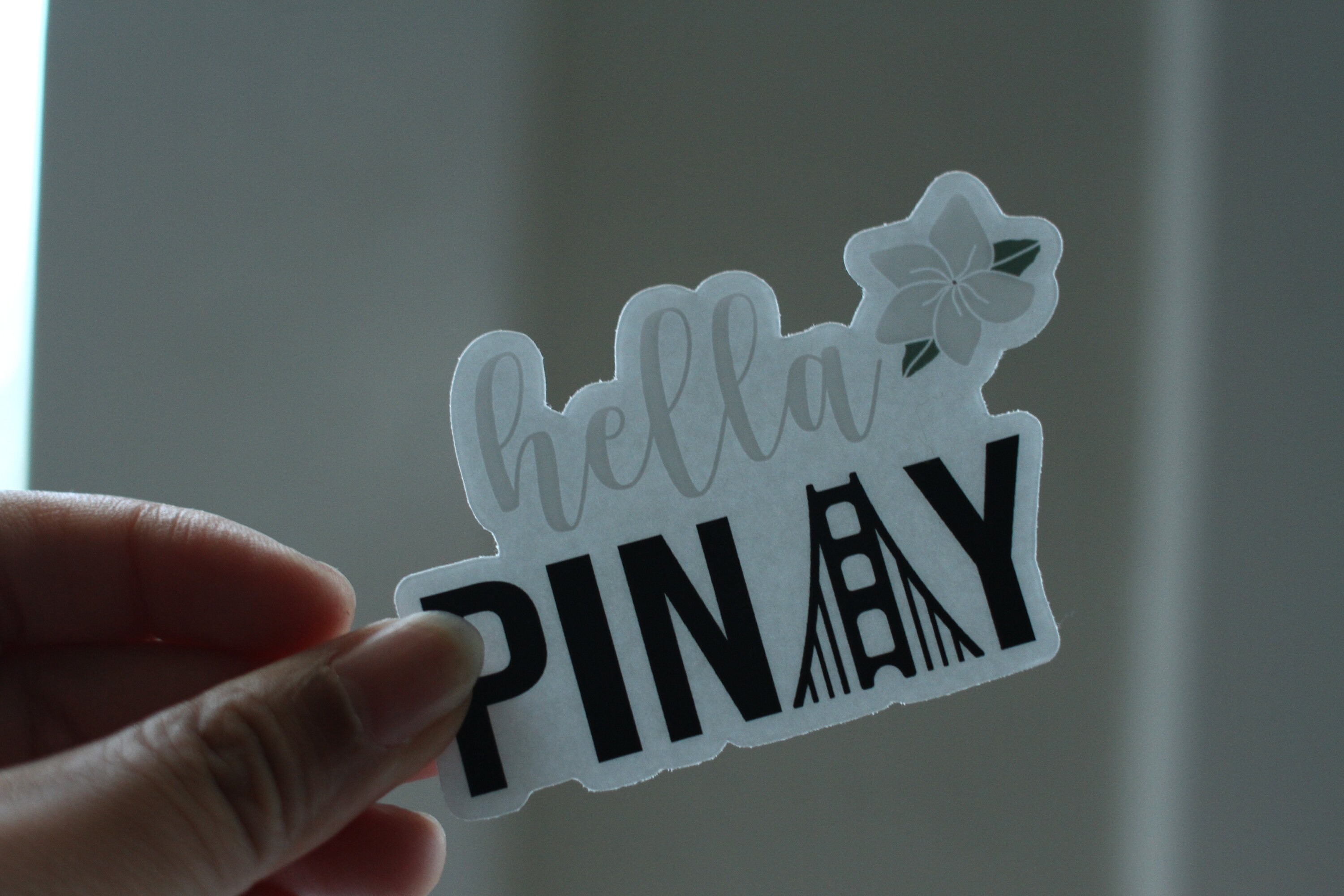 Hella Pinay Sticker Hella Pinay Clear Sticker Filipino - Etsy