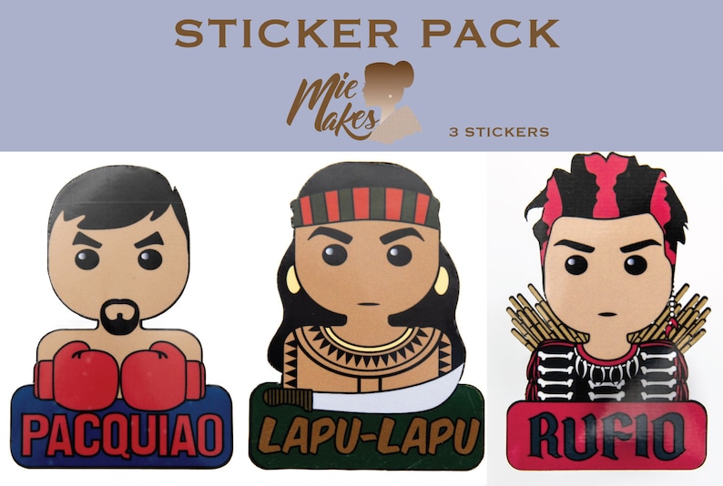 Filipino Warriors Sticker Pack Filipino Pinoy Philippines - Etsy