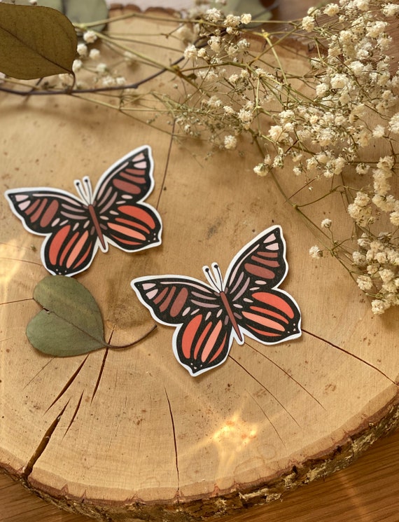 Brown Butterfly Sticker Trendy Sticker Sticker for Laptop | Etsy