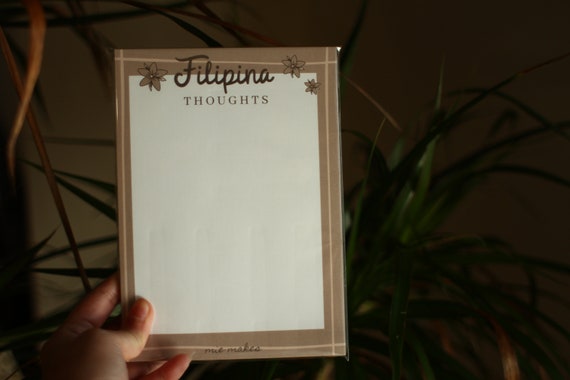 5X7 Notepad Filipina Notepad Filipina Thoughts Notepad | Etsy