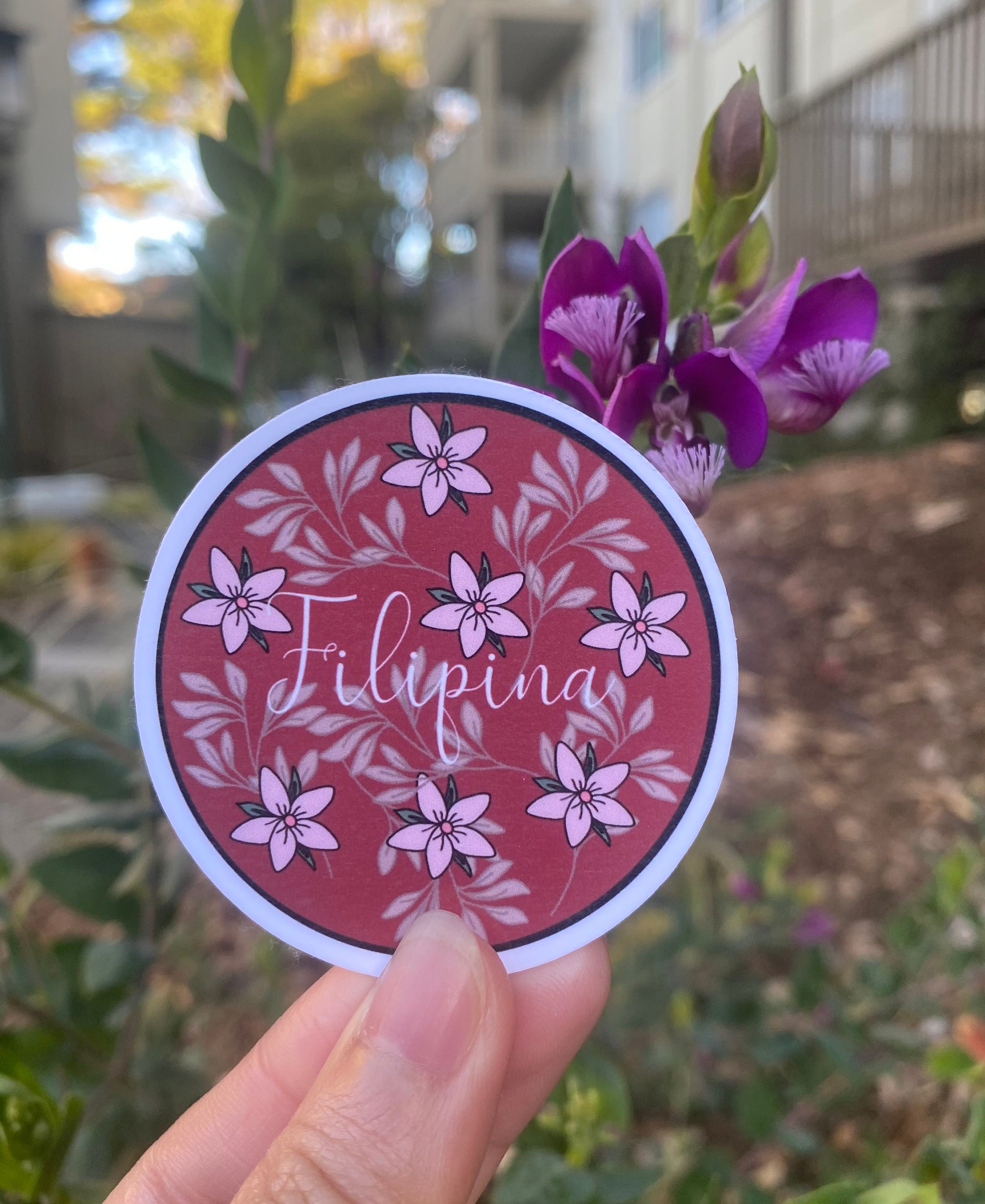 Filipina Floral Sticker Sampaguita Flower Filipino Stickers | Etsy