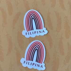 Filipina Sticker, Filipina Rainbow Sticker, Filipina Orange Sticker ...