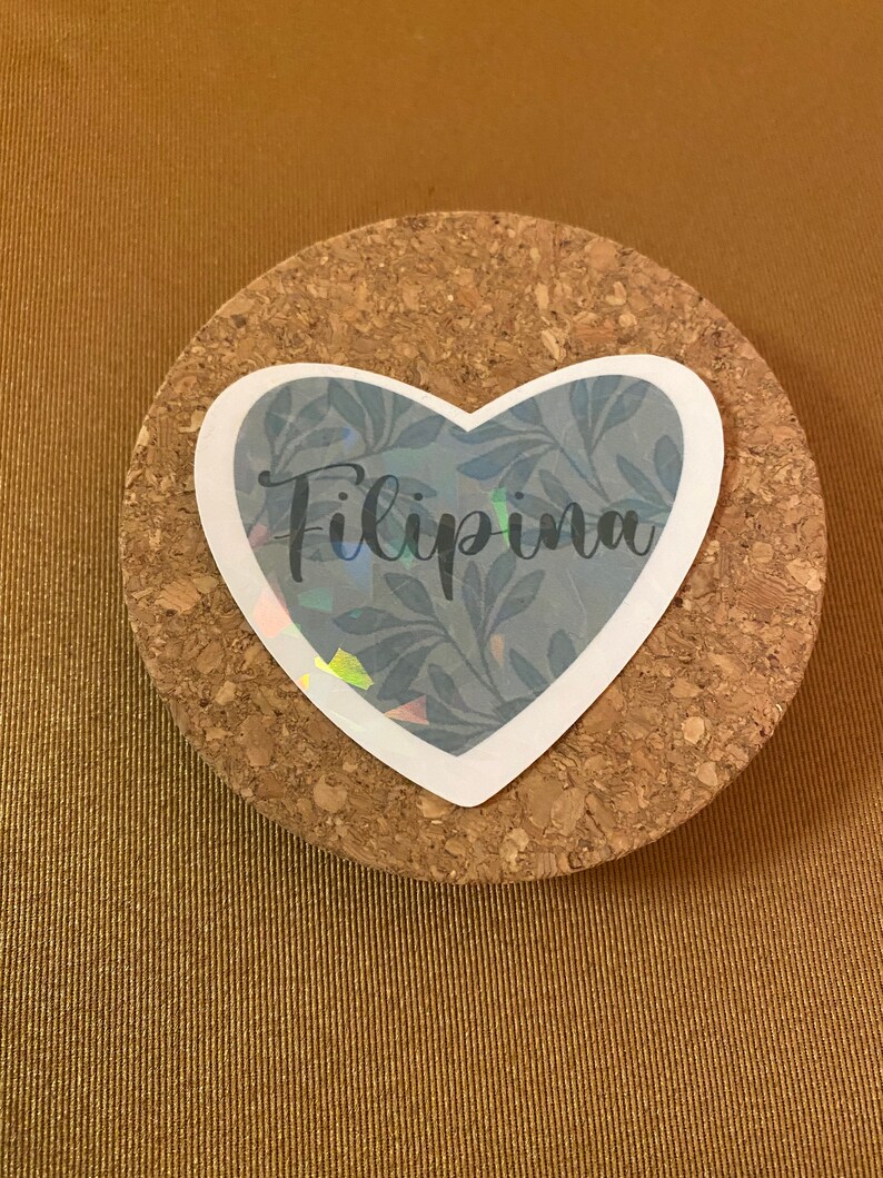 Filipina Sticker, Filipina Heart Sticker, Filipina Green/sage Sticker ...