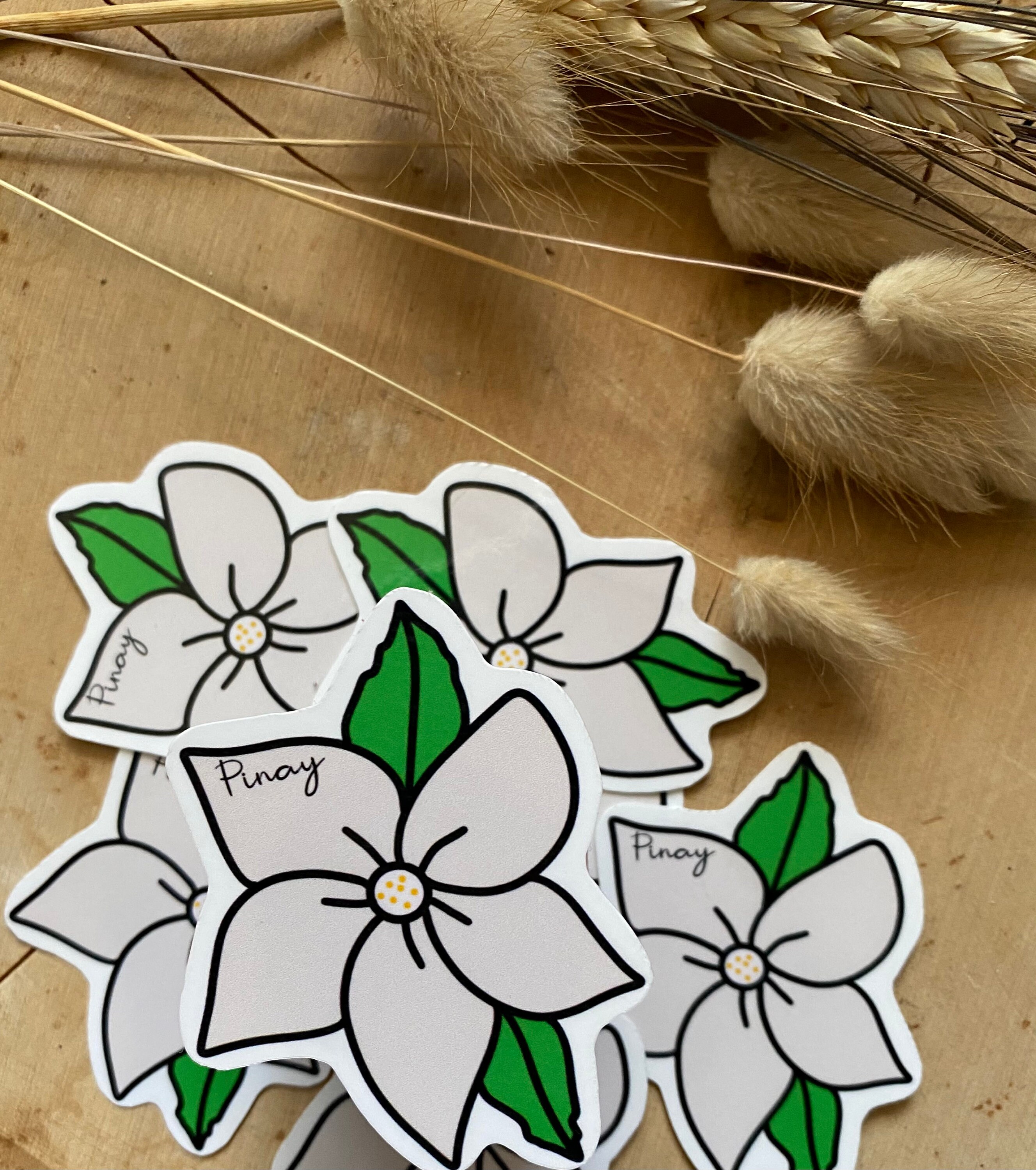 Sampaguita Pinay Sticker Filipino Sticker Weatherproof | Etsy