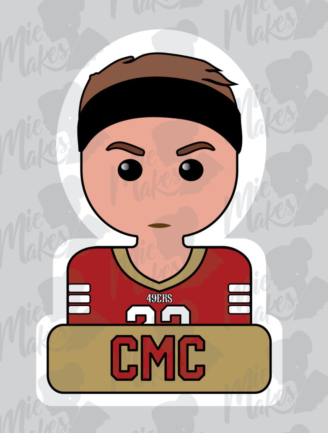 Christian Mccaffery Sticker, CMC, San Francisco 49ers, Niners, Football ...