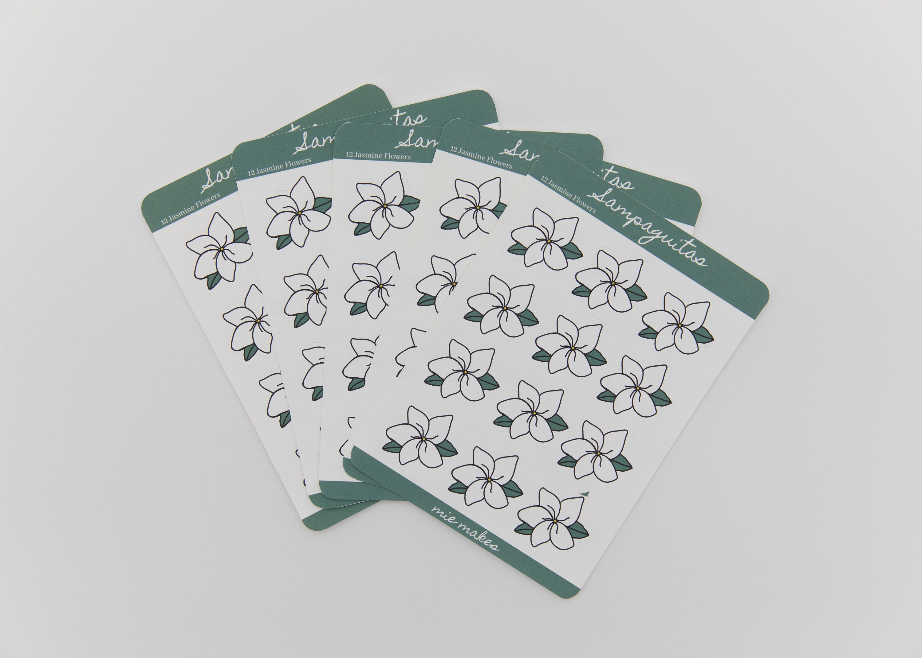 Sampaguita Sticker Sheet Jasmine Flower Stickers Floral - Etsy
