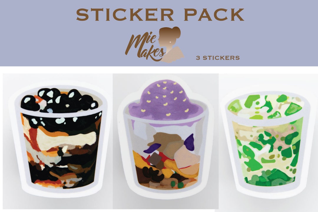 Filipino Desserts Sticker Pack, Filipino, Pinoy, Snack, Food ...