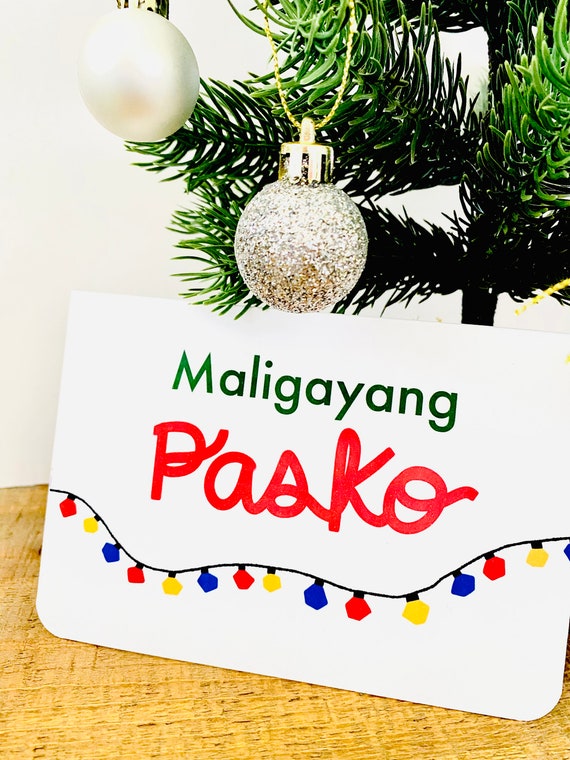 Maligayang Pasko Card Greeting Card Merry Christmas - Etsy