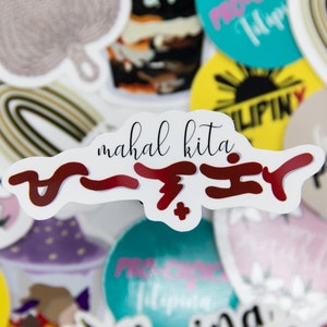 Mahal Kita Baybayin Sticker, I Love You Sticker, Tagalog, Baybayin ...