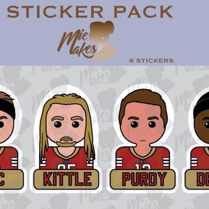 49ers Sticker Pack, Niners, Football, NFL - Etsy