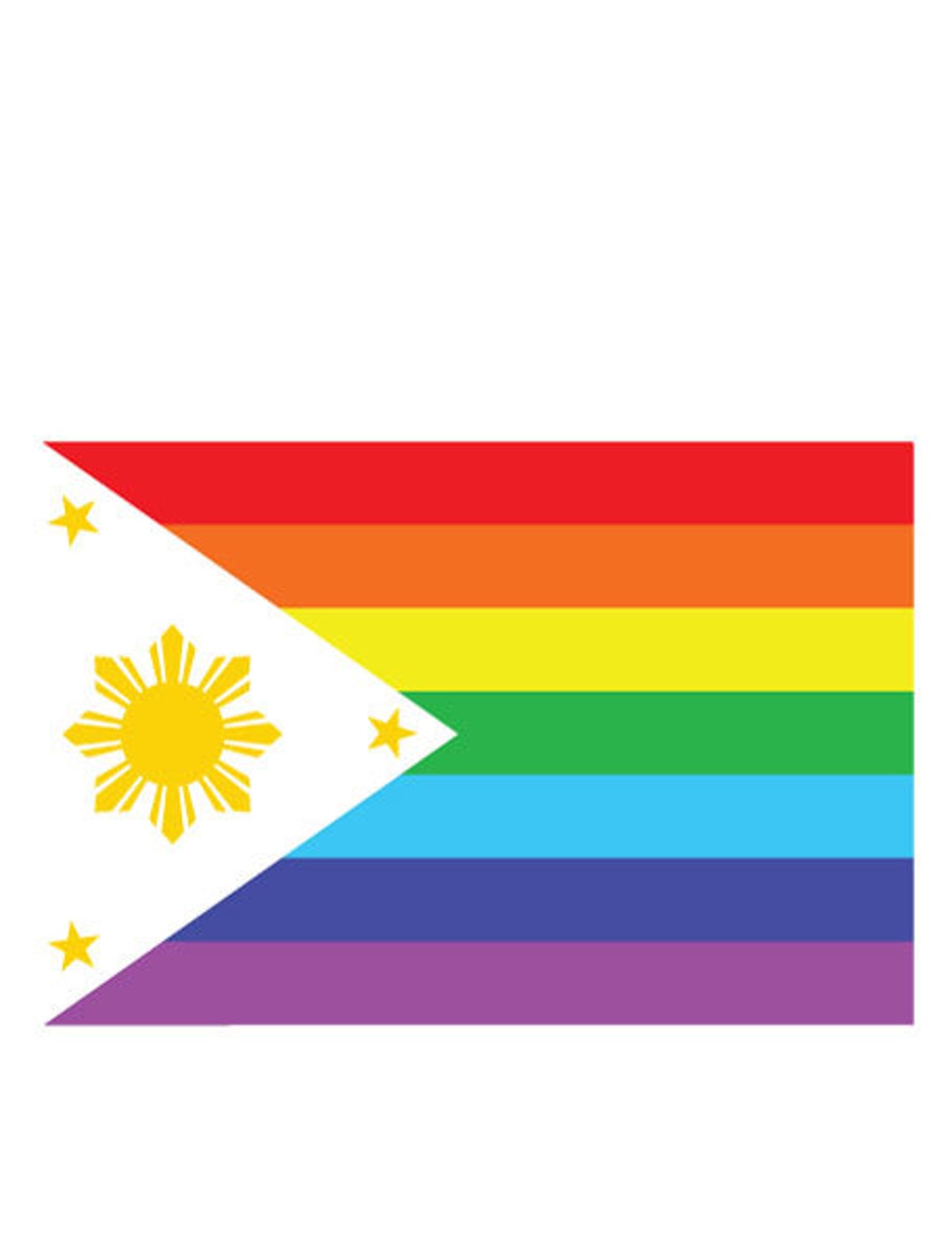 Rainbow Philippine Flag Sticker, Filipino, Filipina, Pinoy, Pinay ...