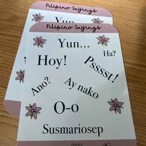 Filipino Sayings Sticker Sheet, Filipino, Philippines, Funny Filipino ...