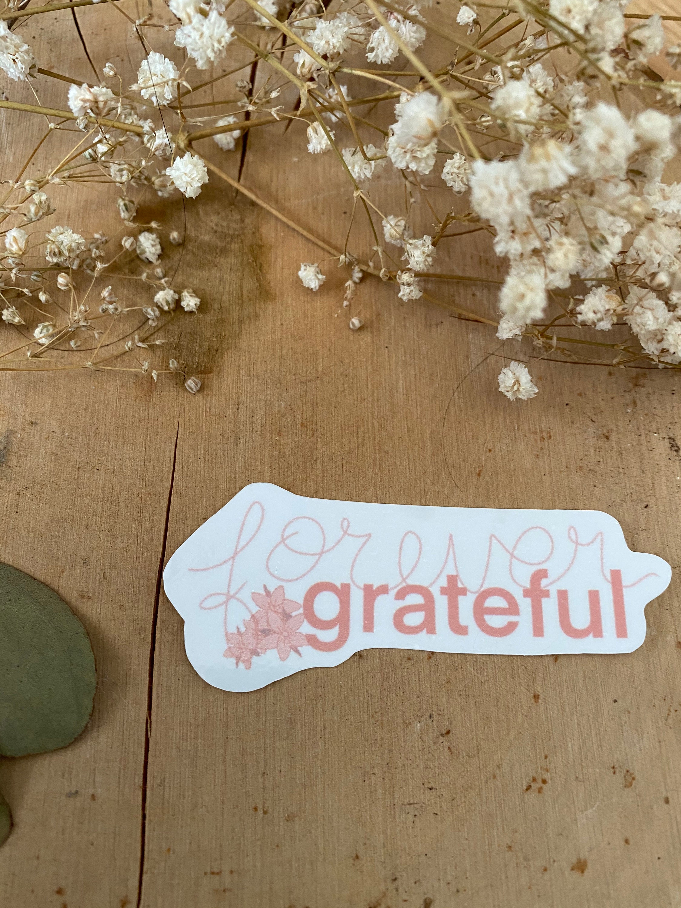 Forever Grateful Sticker Motivational Sticker Sampaguita - Etsy