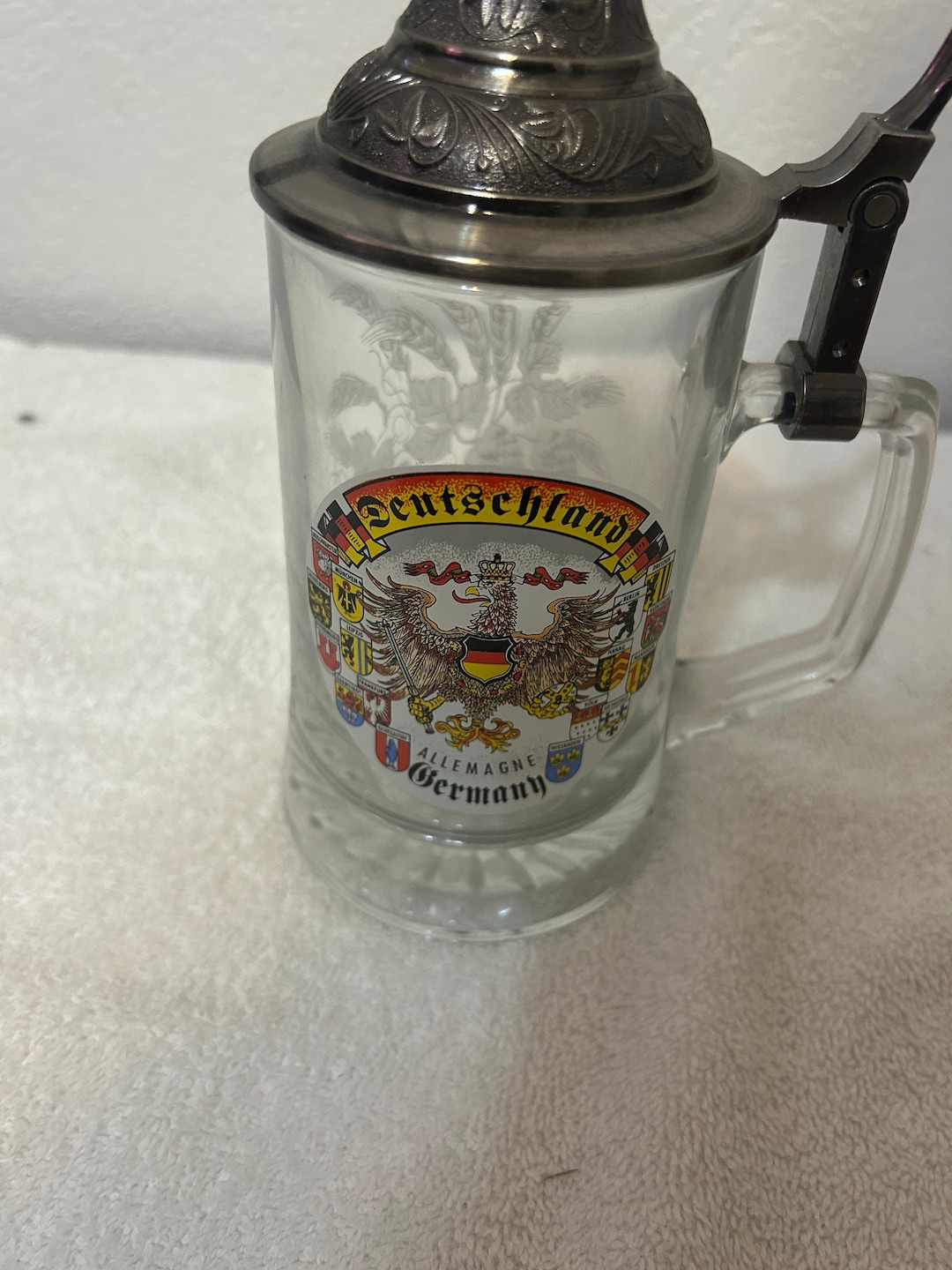 Vintage Glass German Beer Stein - Etsy
