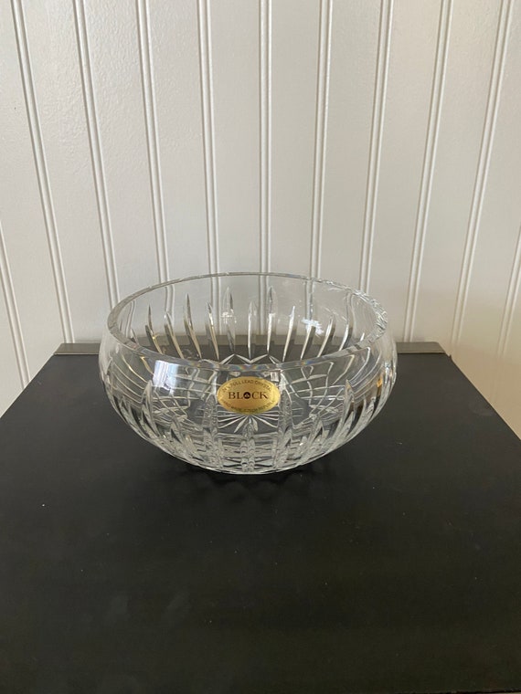 Vintage Block Handmade Lead Crystal Bowl | Etsy
