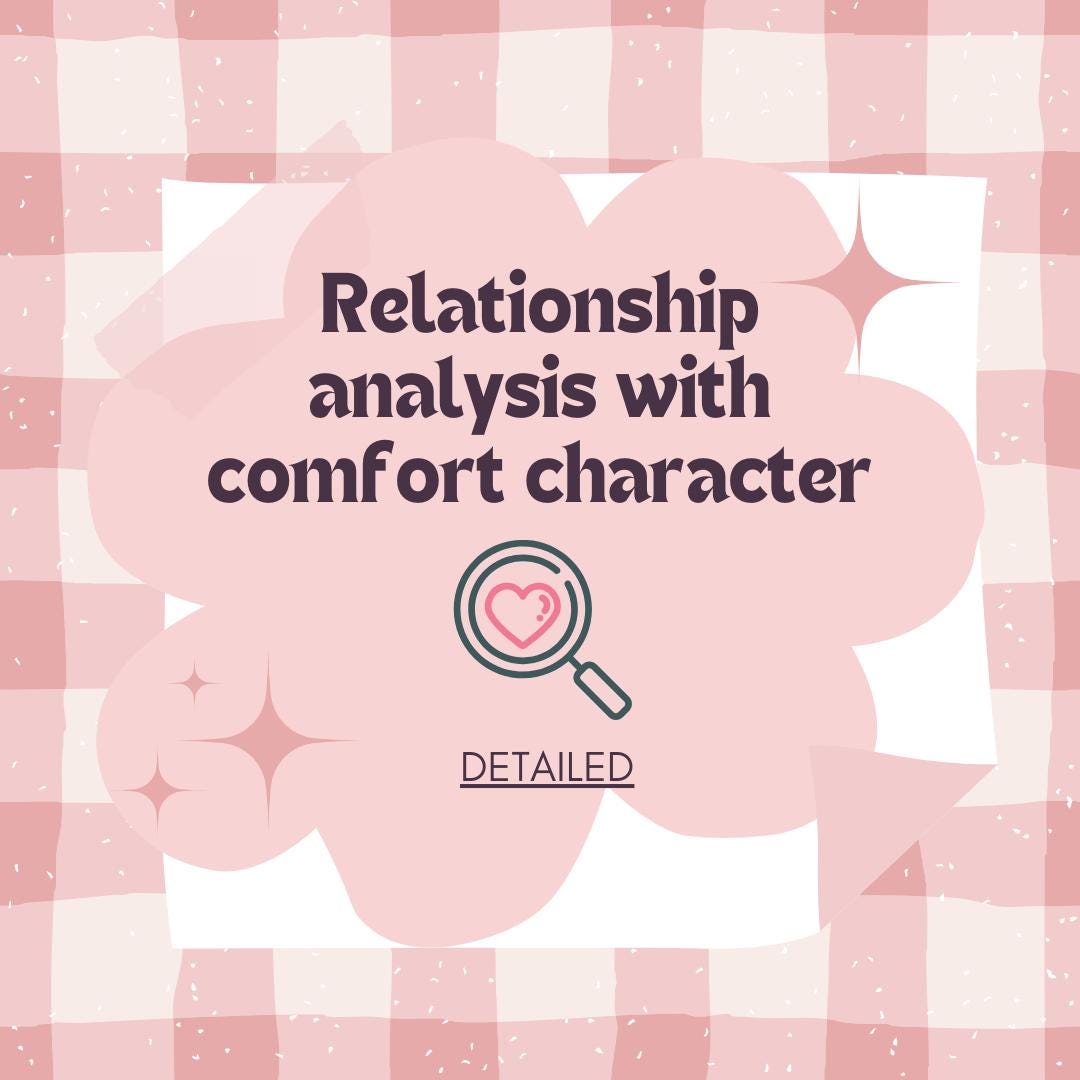 Relationship Analysis With Comfort Character / Desired Reality, Tarot ...