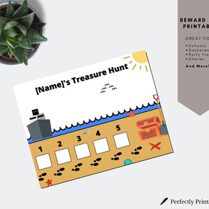 Printable Treasure Hunt Rewards Chart for Kids/reward System for Kids ...