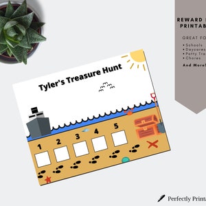 Printable Treasure Hunt Rewards Chart for Kids/reward System for Kids ...