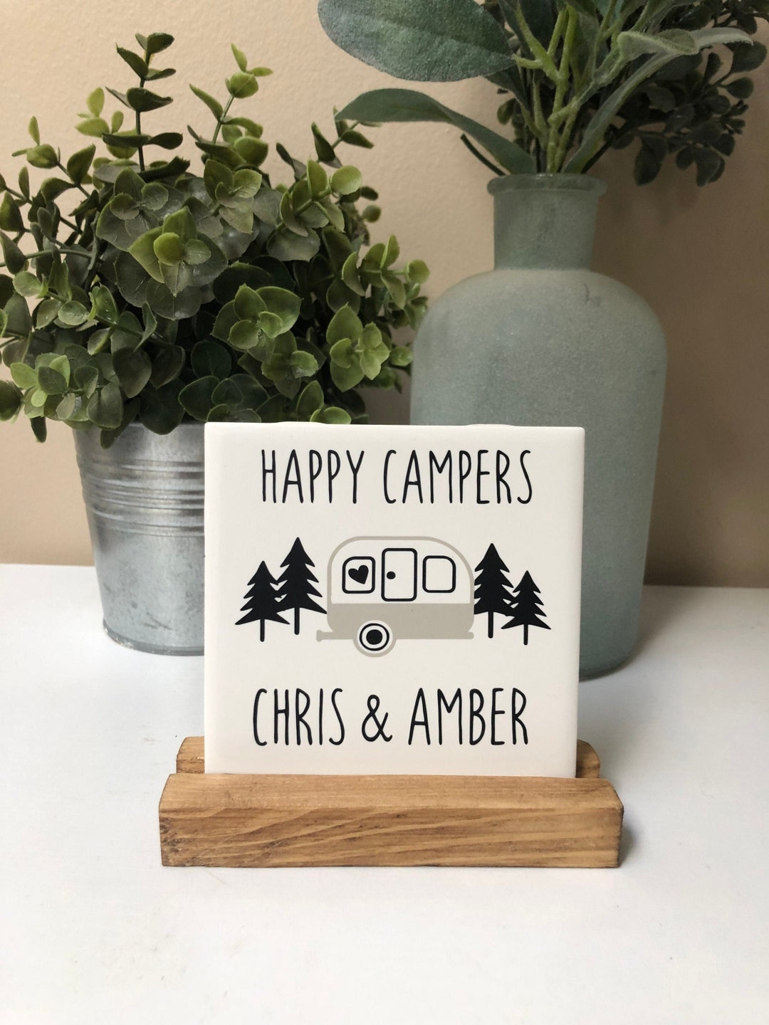 Happy Camper Sign, Camper Decor, Farmhouse Camper Sign, RV Gift Ideas ...