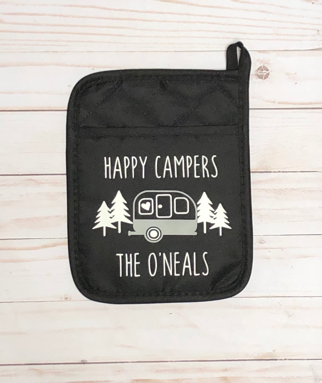 Camper Pot Holder, Happy Camper Decor, Camping Gifts for Women ...