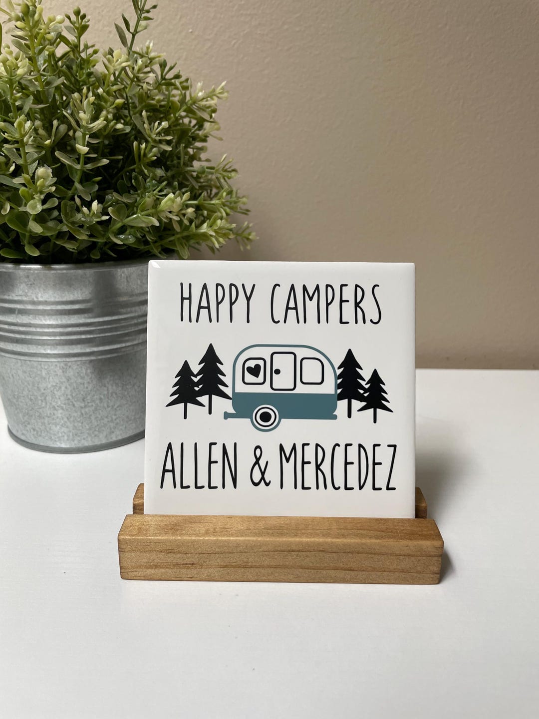Happy Campers Sign, Camper Decor, Farmhouse Sign, RV Gift Ideas for ...