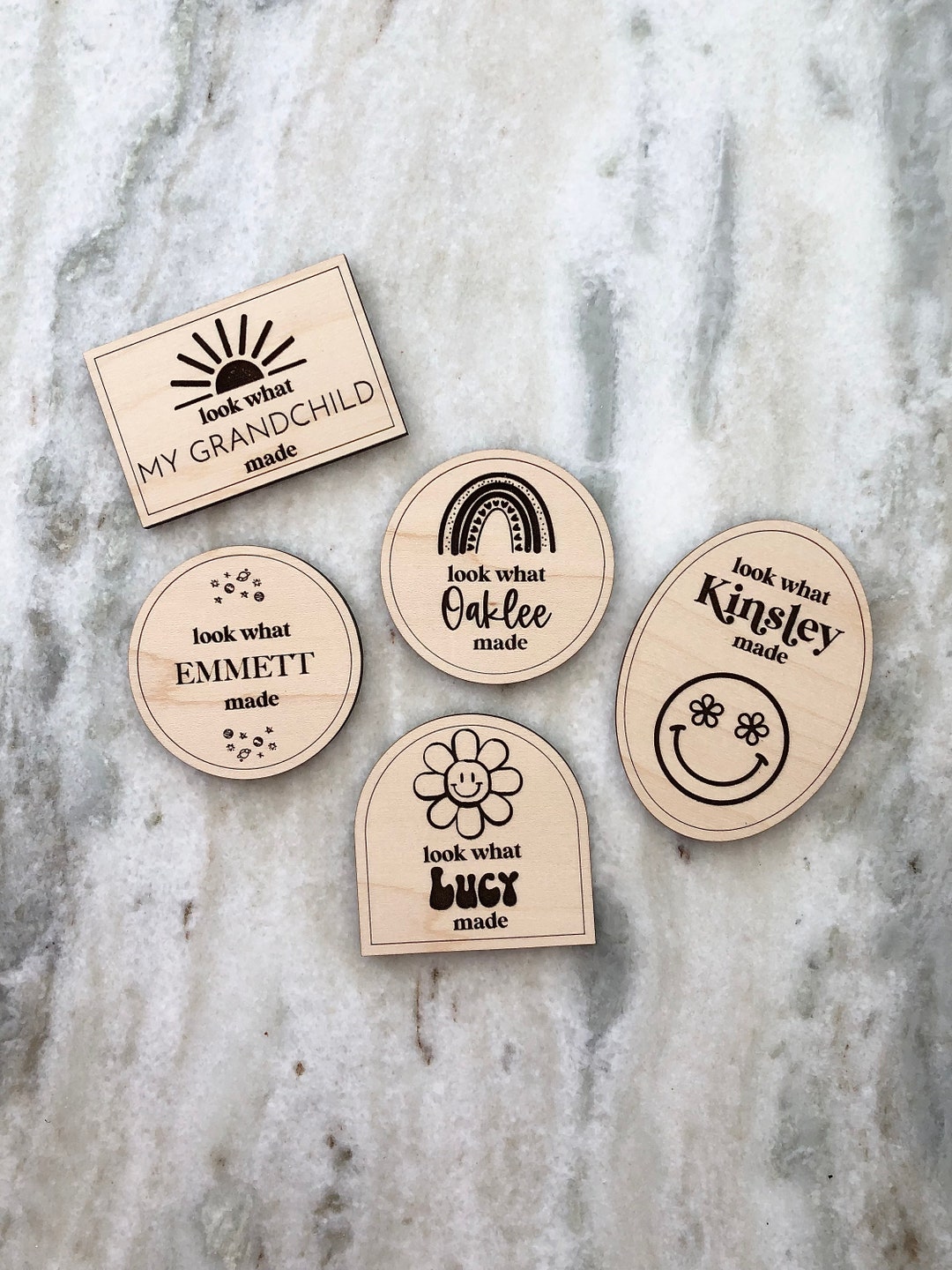 Look What I Made Customizable Fridge Magnets | Kids Art Display | Wood ...