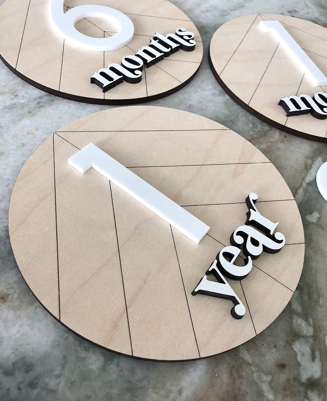 Interchangeable Monthly Milestone Markers Wood Milestone - Etsy