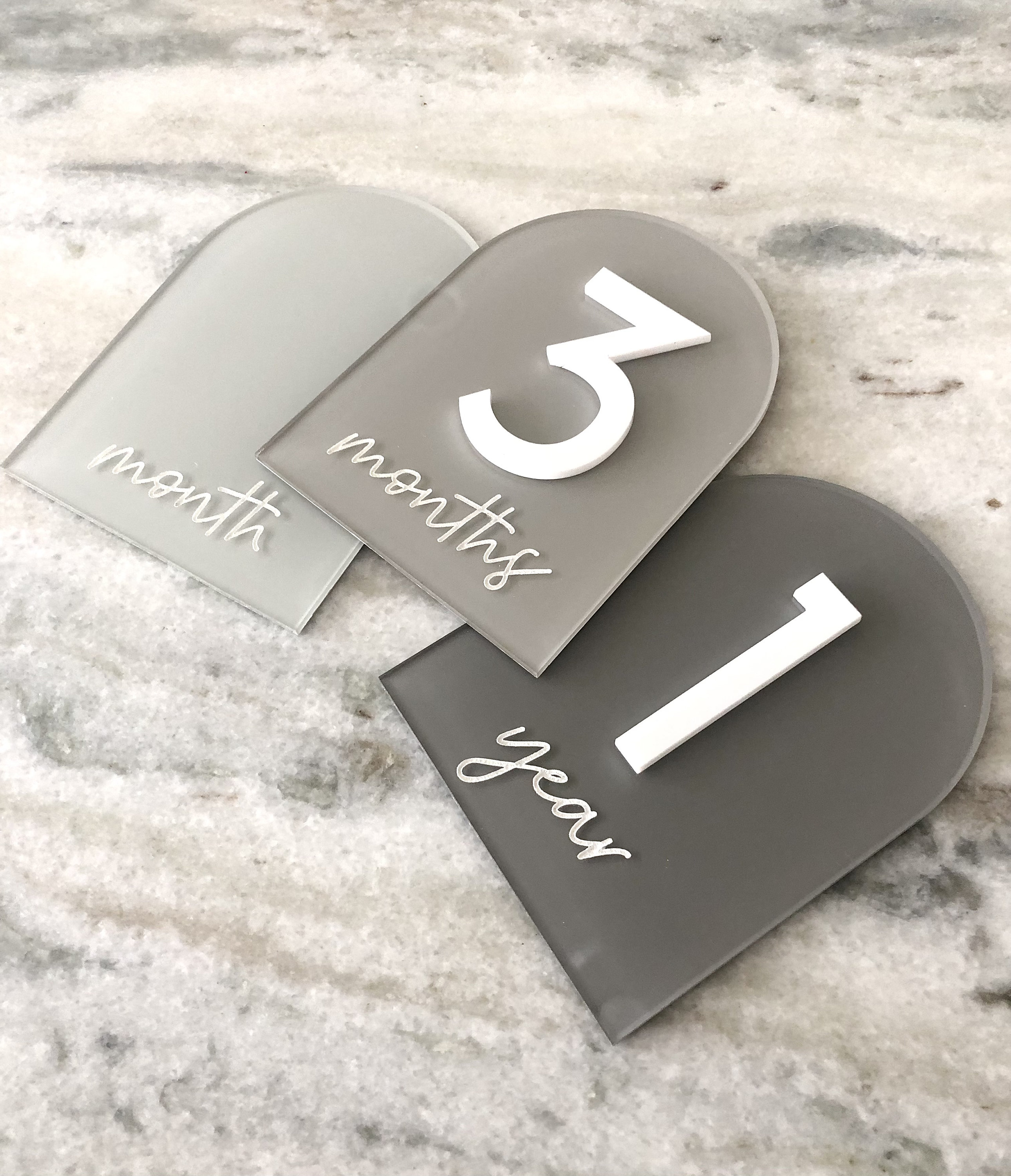 Interchangeable Monthly Milestone Markers Acrylic Milestone | Etsy