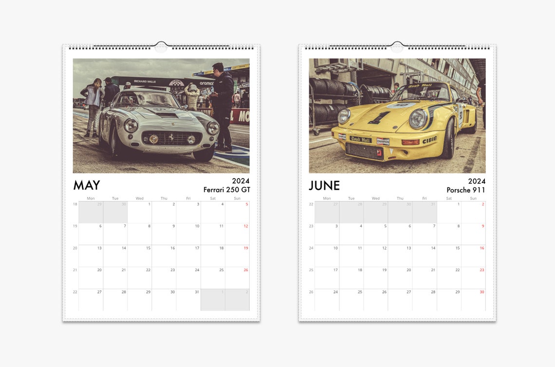 Classic Racing Cars 2024 Calendar Light Version Vintage Race Cars From ...
