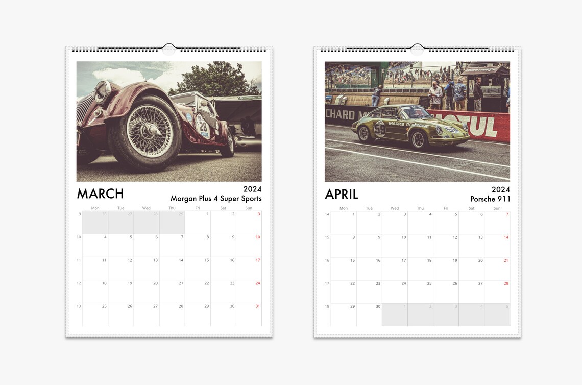 Classic Racing Cars 2024 Calendar Light Version Vintage Race Cars From ...