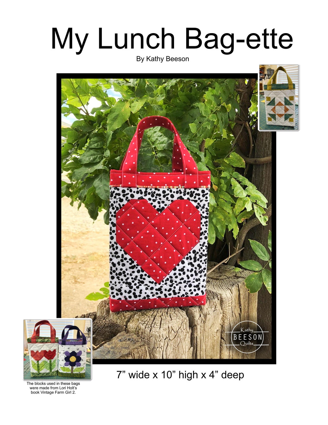 PDF Quilted Lunch Bag Tote Pattern - Etsy