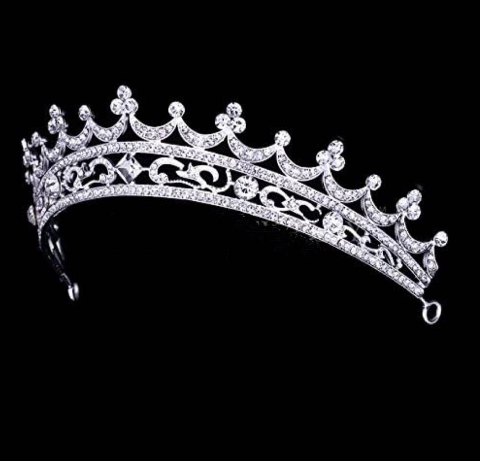 Victorian American Diamond Tiaras, 12.22ct Diamond, Silver Purity 92.5 ...