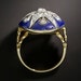Victorian Style Designer Blue Enamel Ring With Gold Plated - Etsy