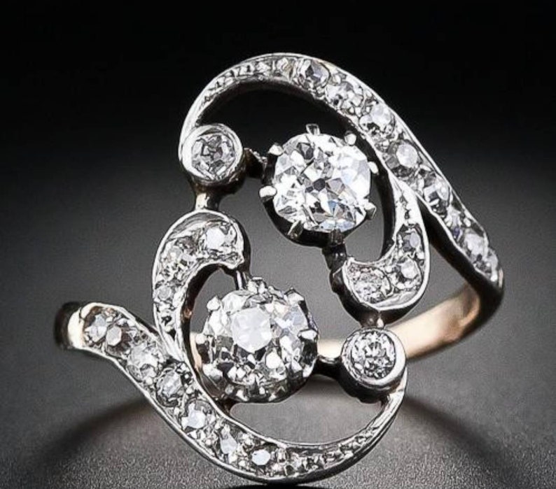Victorian Style Designer Ring With Gold Plated Rose Cut Diamond Ring ...