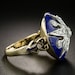 Victorian Style Designer Blue Enamel Ring With Gold Plated - Etsy
