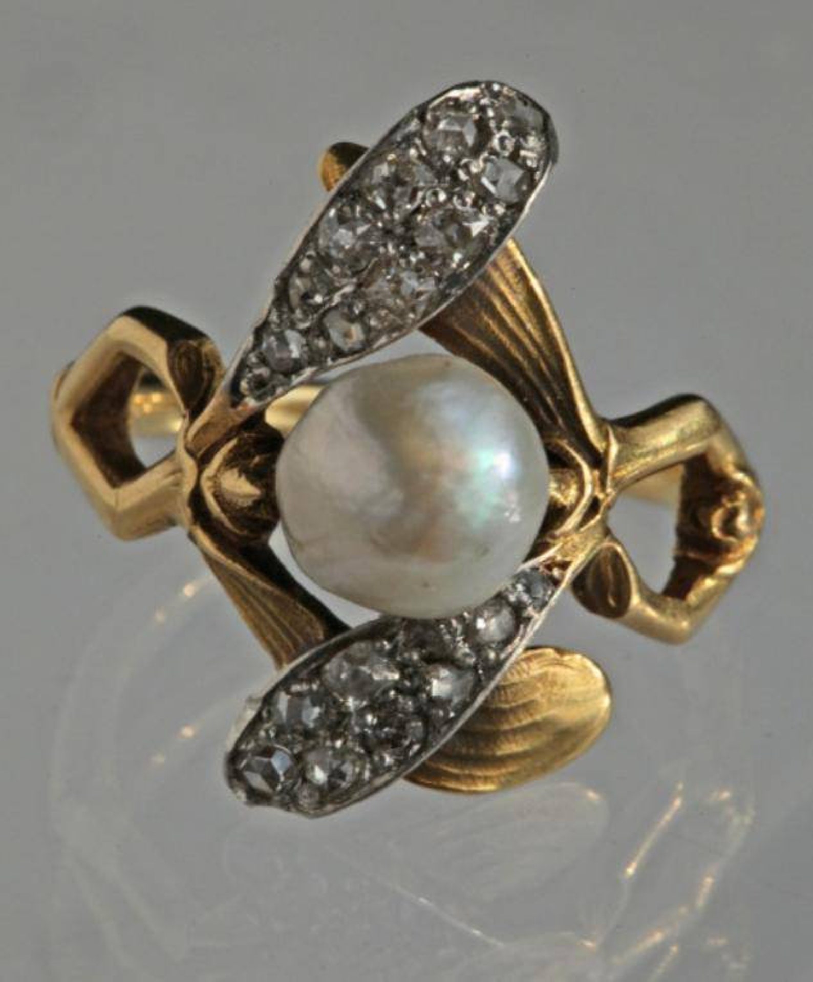 Victorian Style Designer Ring With Gold Plated Rose Cut Diamond and ...